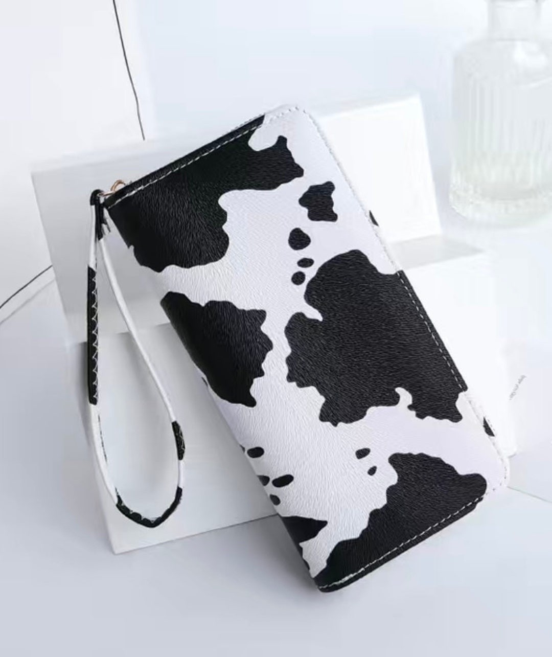 Cow Print Wallet - Etsy
