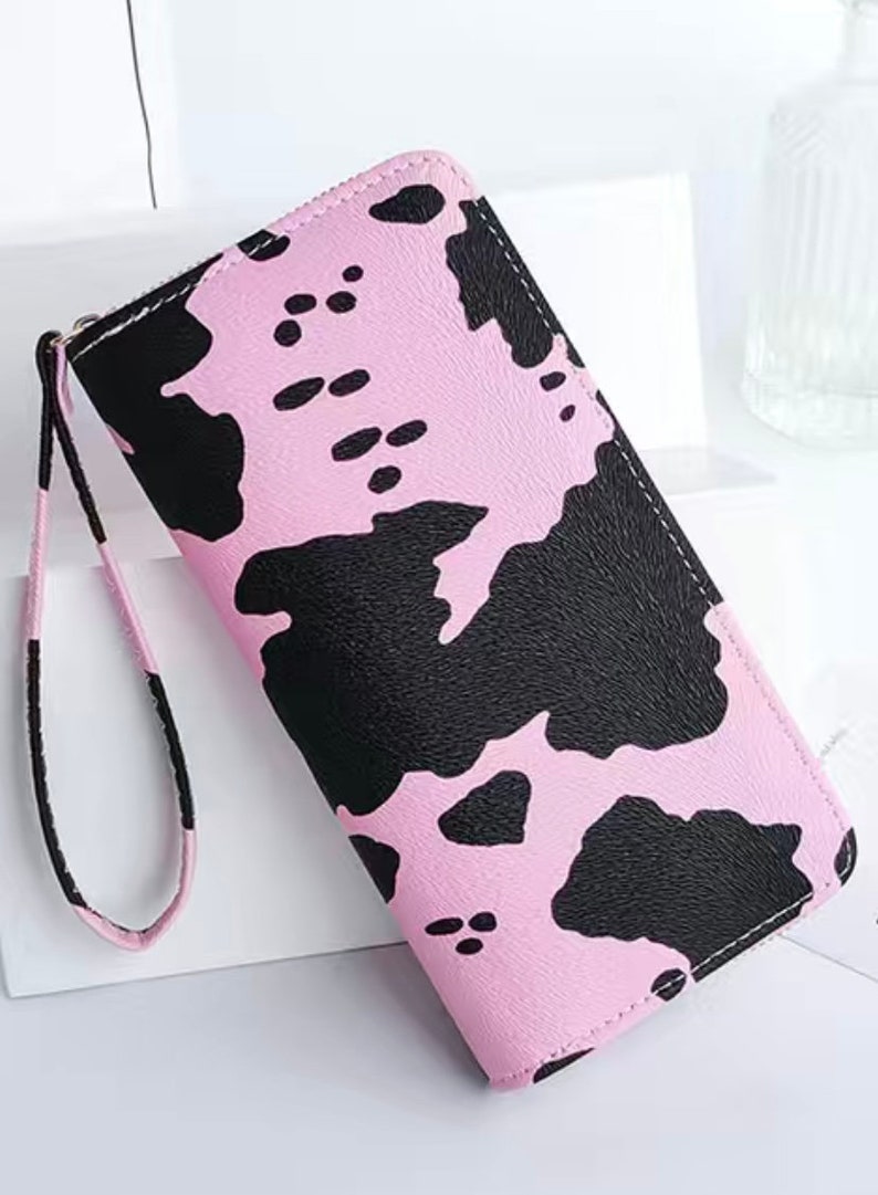 Cow Print Wallet - Etsy