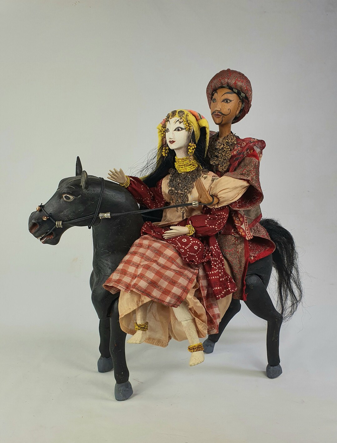 Beautiful Old Indian Bridal Puppet on Horse - Etsy