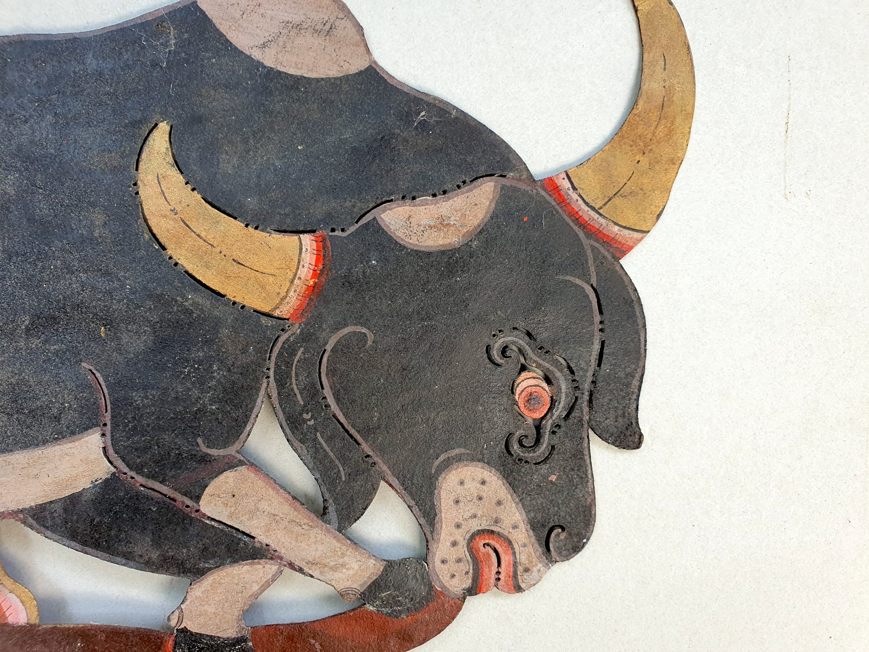 Old Javanese Shadow Puppet- Black Bull the Symbol of Power - Etsy