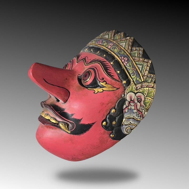 Vintage Wayang Topeng Mask From Java | Indonesian Cultural Collectible ...