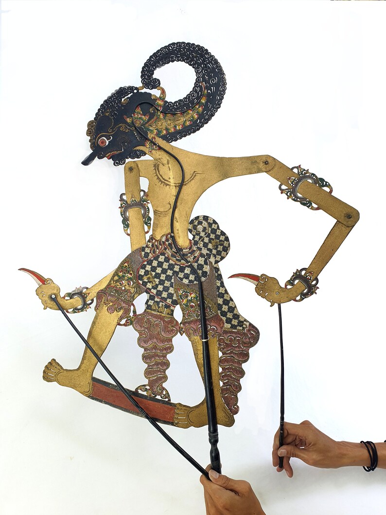 Hand Puppet - Very Fine Javanese Shadow Puppet : "bima" the Power ...
