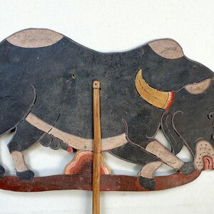 Old Javanese Shadow Puppet- Black Bull the Symbol of Power - Etsy