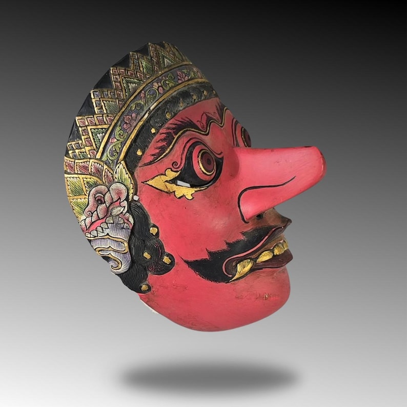 Vintage Wayang Topeng Mask From Java | Indonesian Cultural Collectible ...