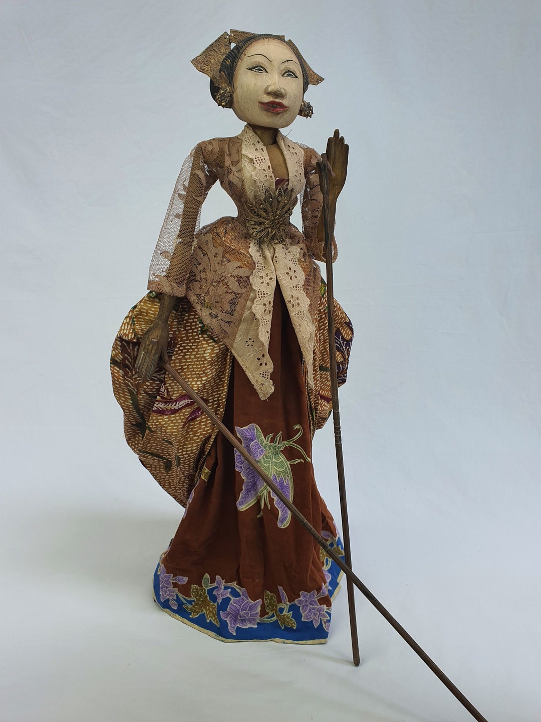Girl Puppet. Perfect Gift for Her. Beautiful Old Vintage Style Wayang ...