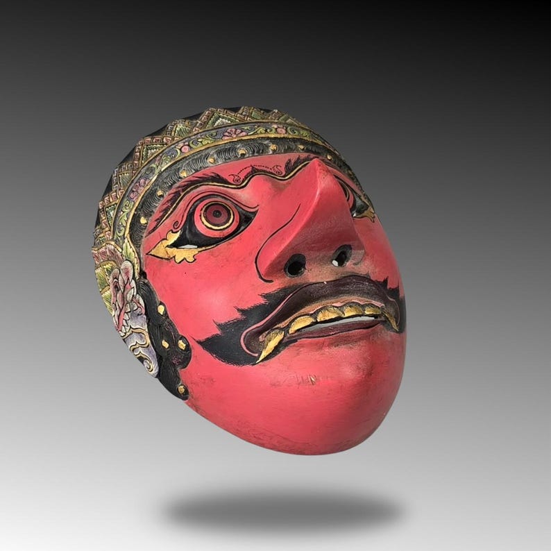 Vintage Wayang Topeng Mask From Java | Indonesian Cultural Collectible ...