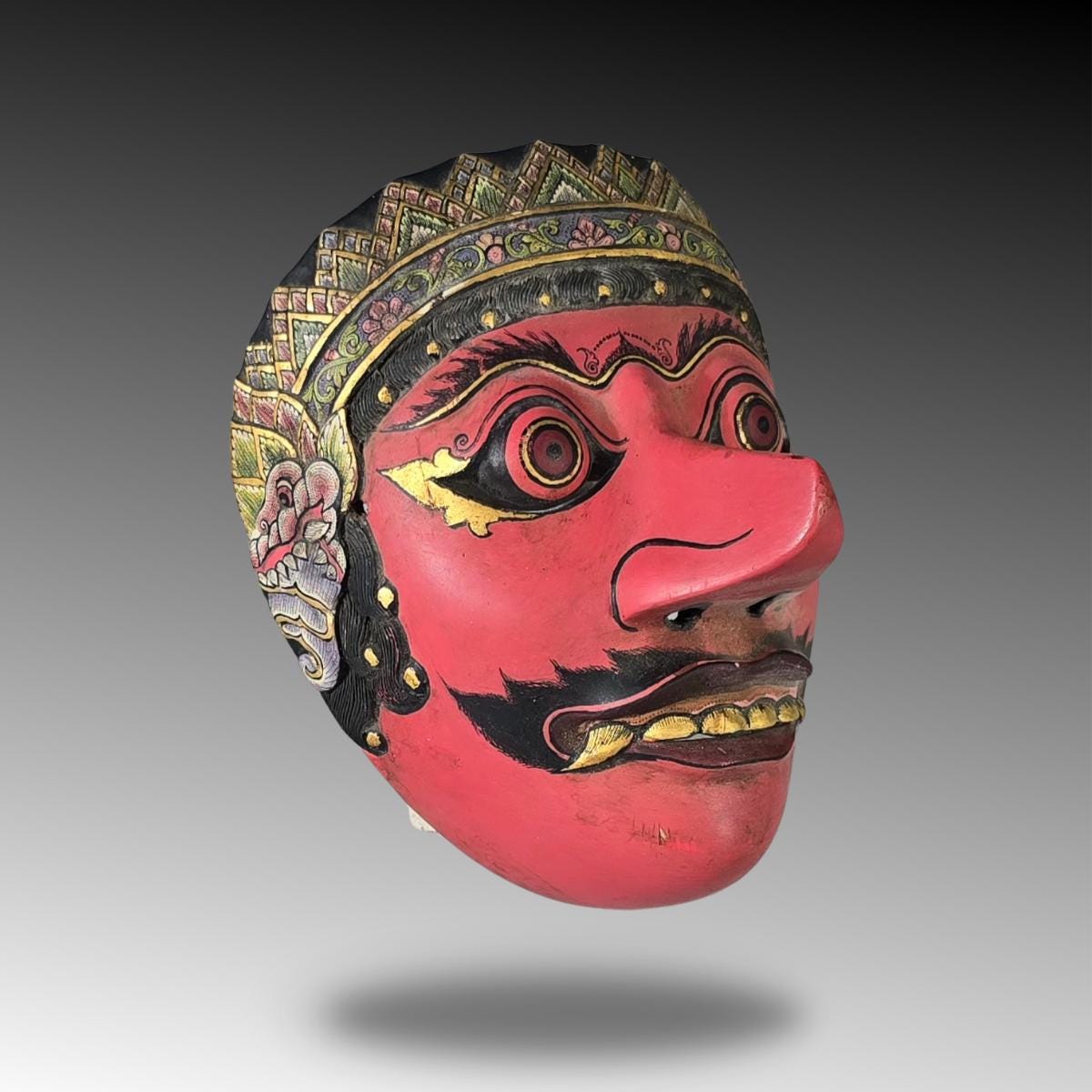 Vintage Wayang Topeng Mask From Java | Indonesian Cultural Collectible ...