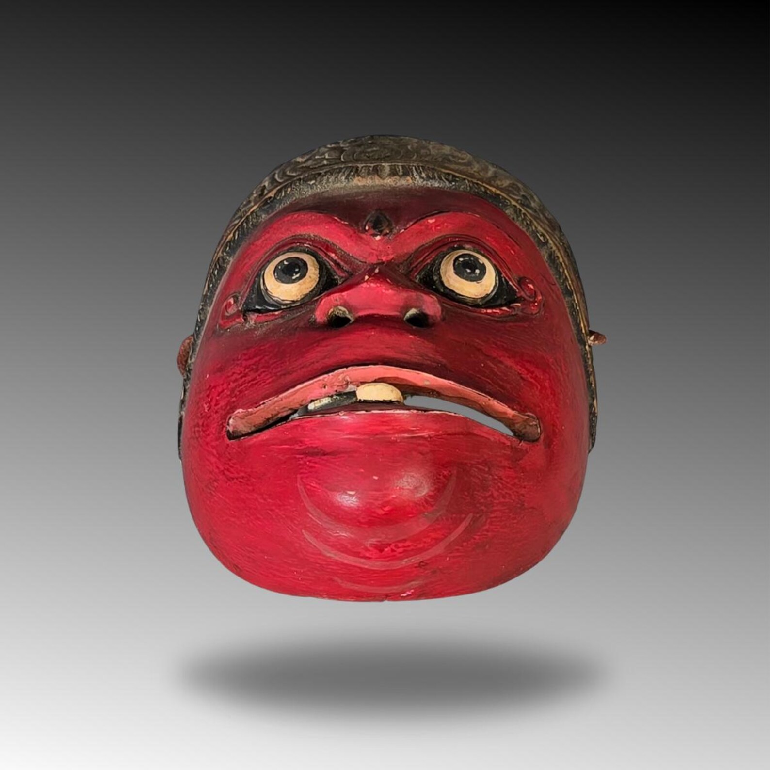 Old Japanese Cepot Mask of Clown -wayang Topeng Wall Art - Etsy