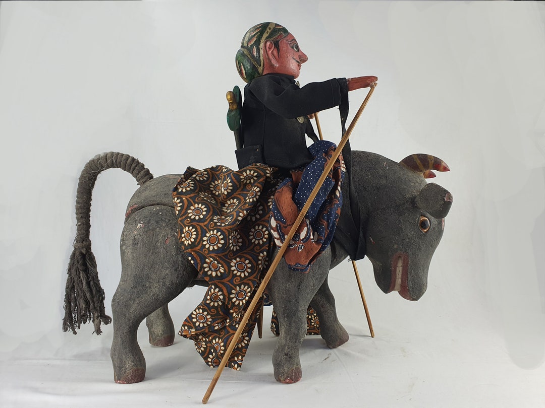 Vintage Puppet Riding Bull: Unique Antique Folk Art Collectible - Etsy