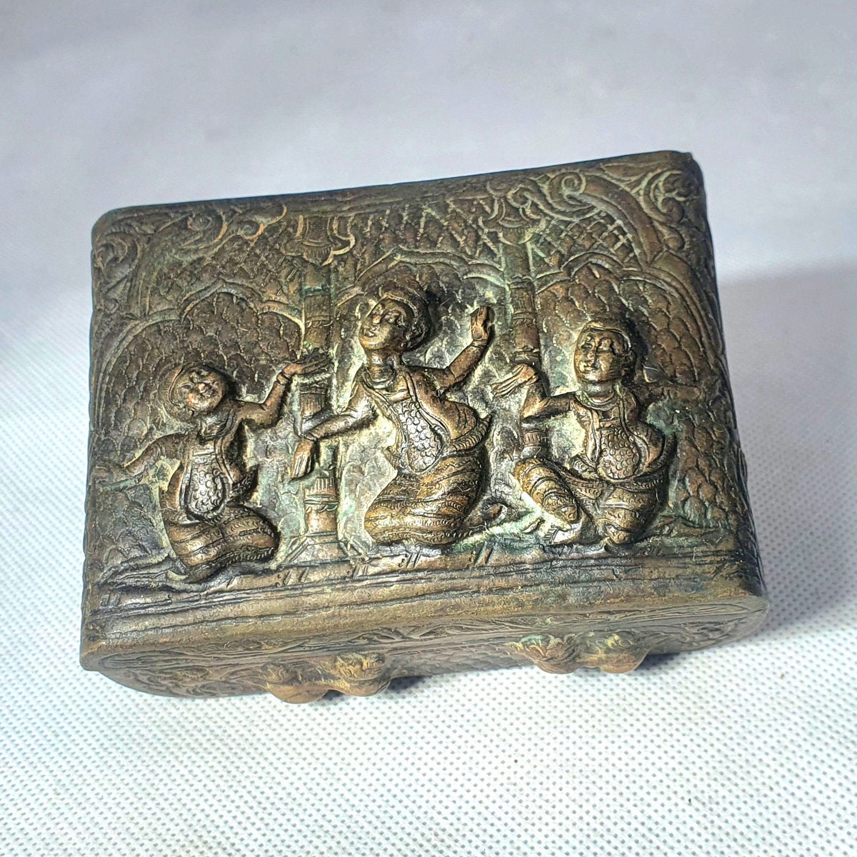 1940s Original Bagan's Copper Box With Deity Figure - Etsy