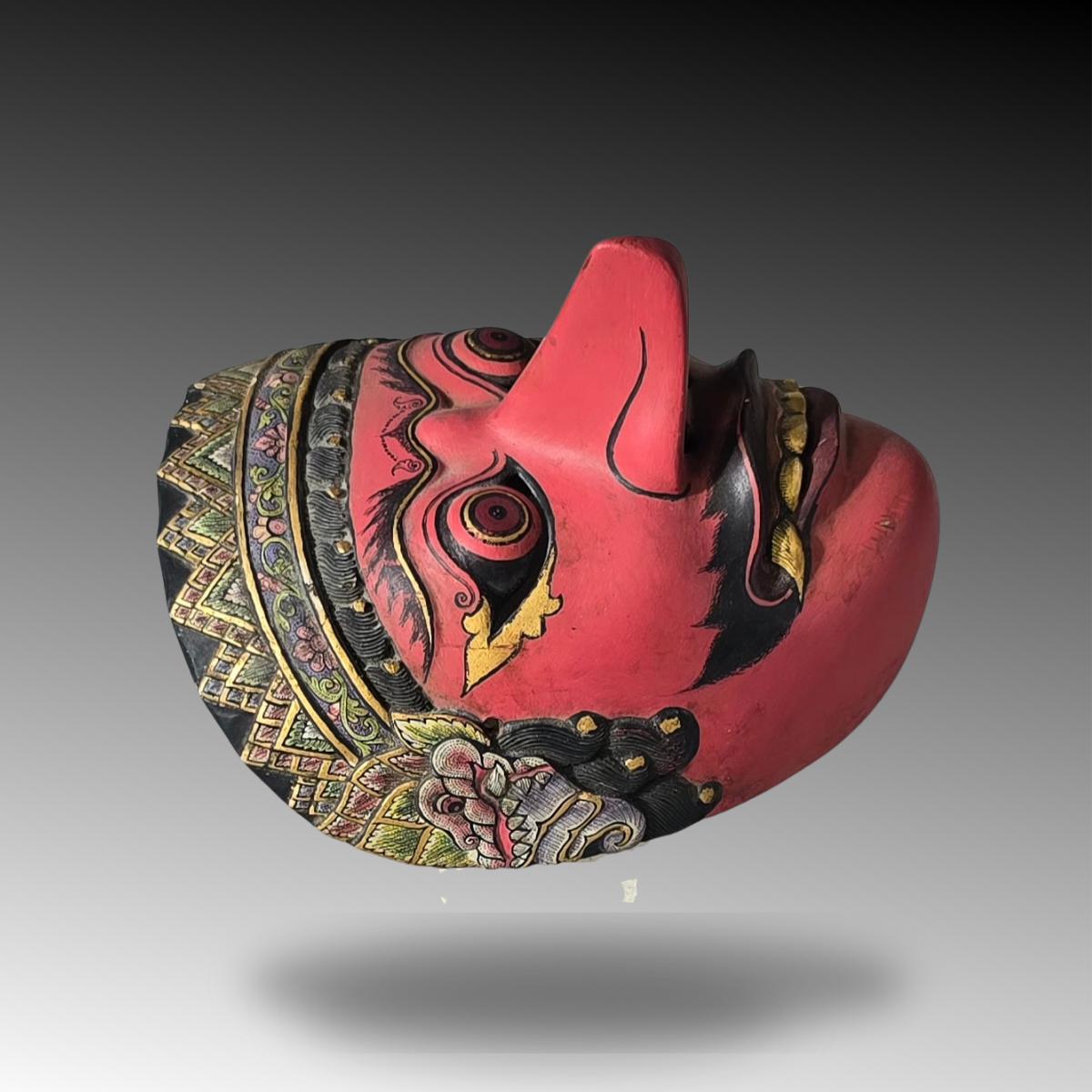 Vintage Wayang Topeng Mask From Java | Indonesian Cultural Collectible ...