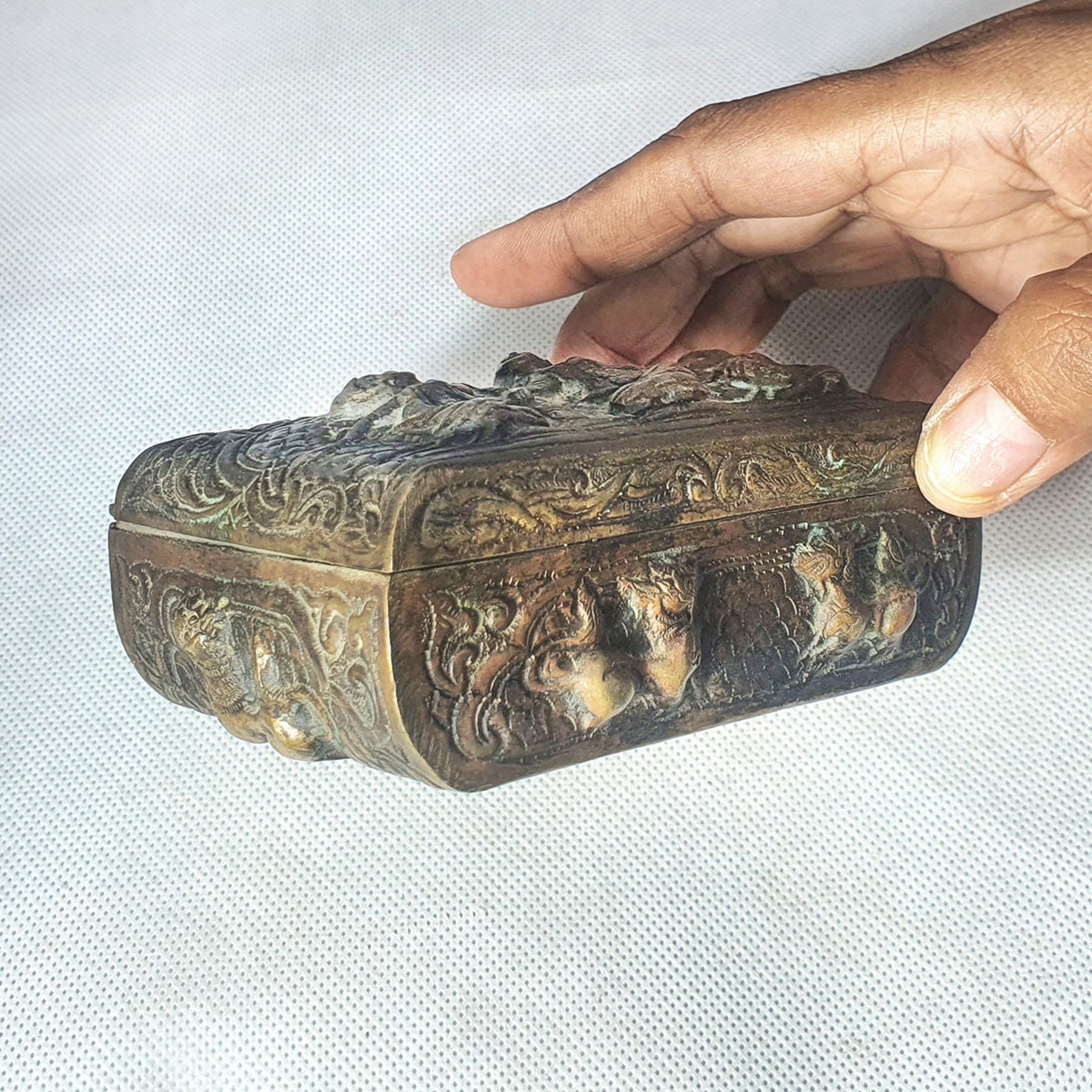 1940s Original Bagan's Copper Box With Deity Figure - Etsy