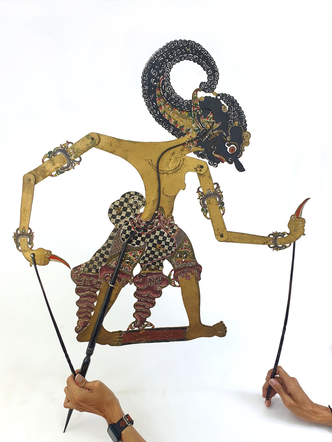 Hand Puppet - Very Fine Javanese Shadow Puppet : "bima" the Power ...