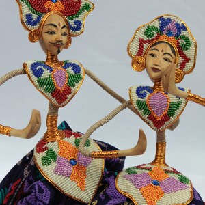 Bali Souvenir Flexible Dance Couple, Doll Beads From Handmade Art and ...