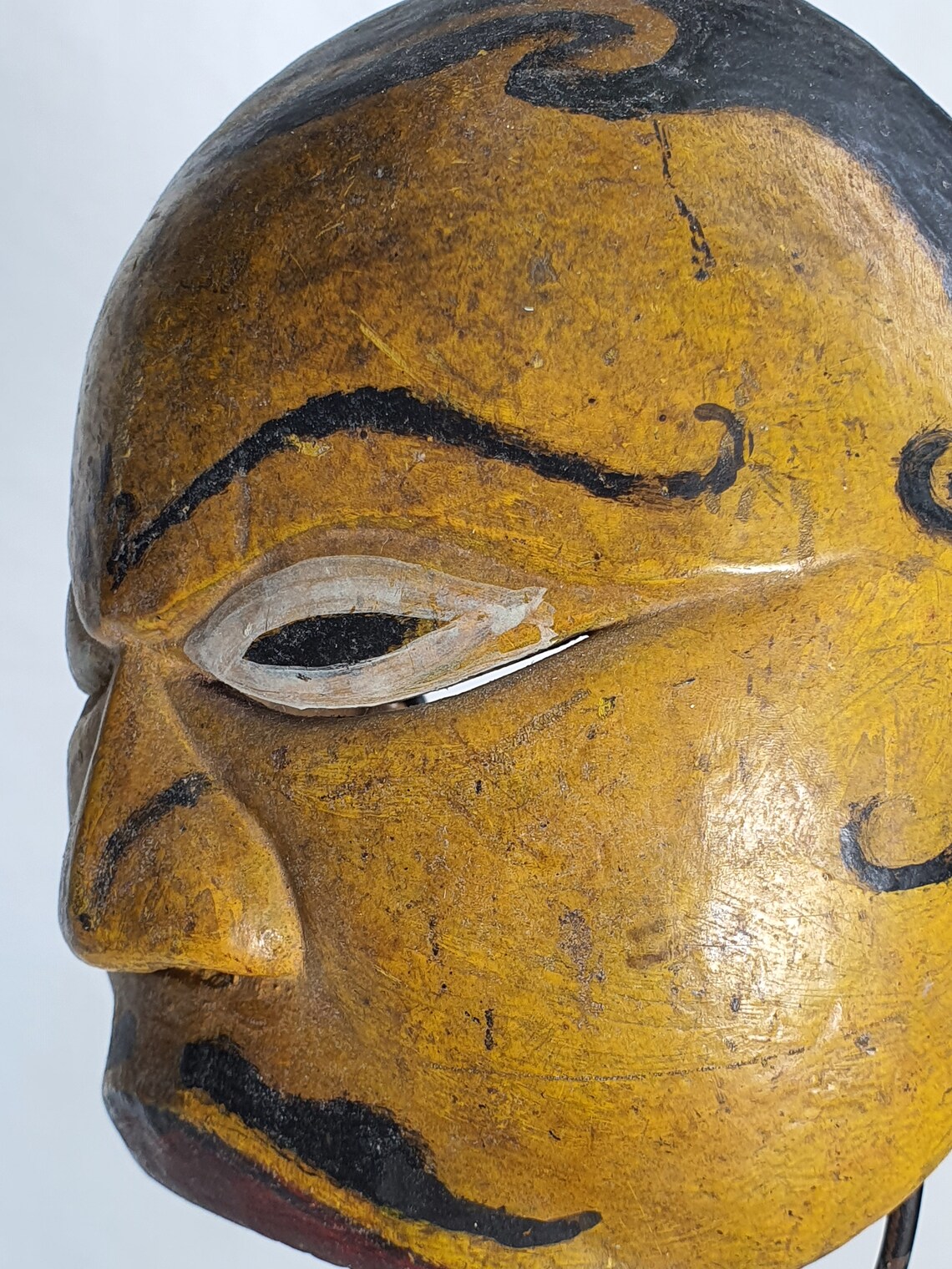 Yellow Mask Antique Collection, Primitive Mask by Theater Art Gallery ...