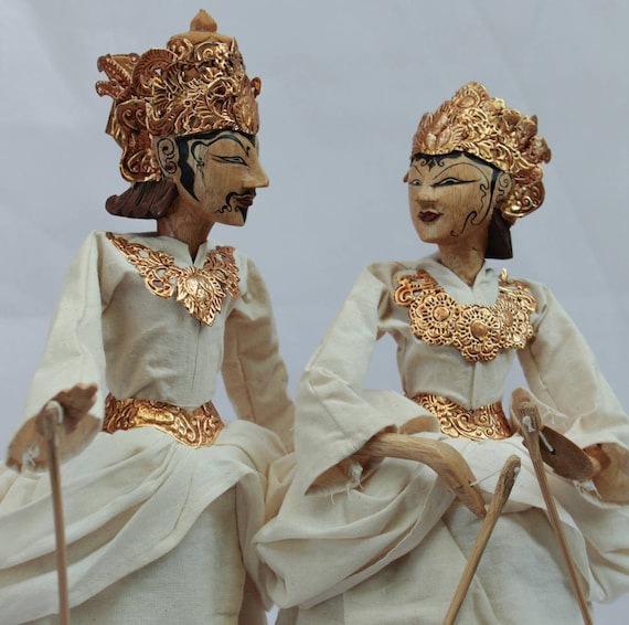 Lovely Couple Wayang Golek Panji Natural Perfect Gift for - Etsy Australia
