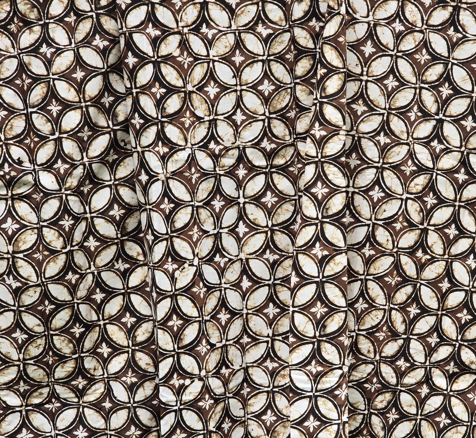 Elegant Sogan Batik Classic Javanese Motifs in Deep Brown and White - Etsy