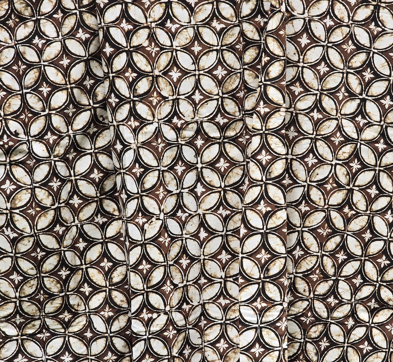 Elegant Sogan Batik – Classic Javanese Motifs in Deep Brown and White ...