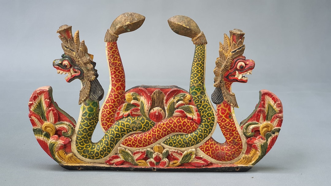 Balinese 1930's Style Old Temple Carving Using Vintage Gold From Our ...