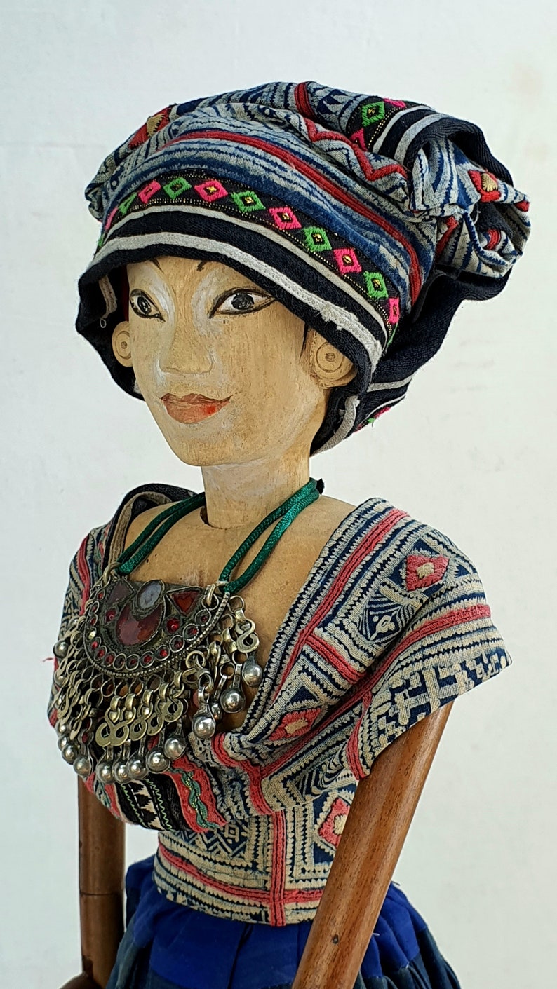 Beautiful Handmade Puppet in Traditional Costume of Asian Tribe - Etsy