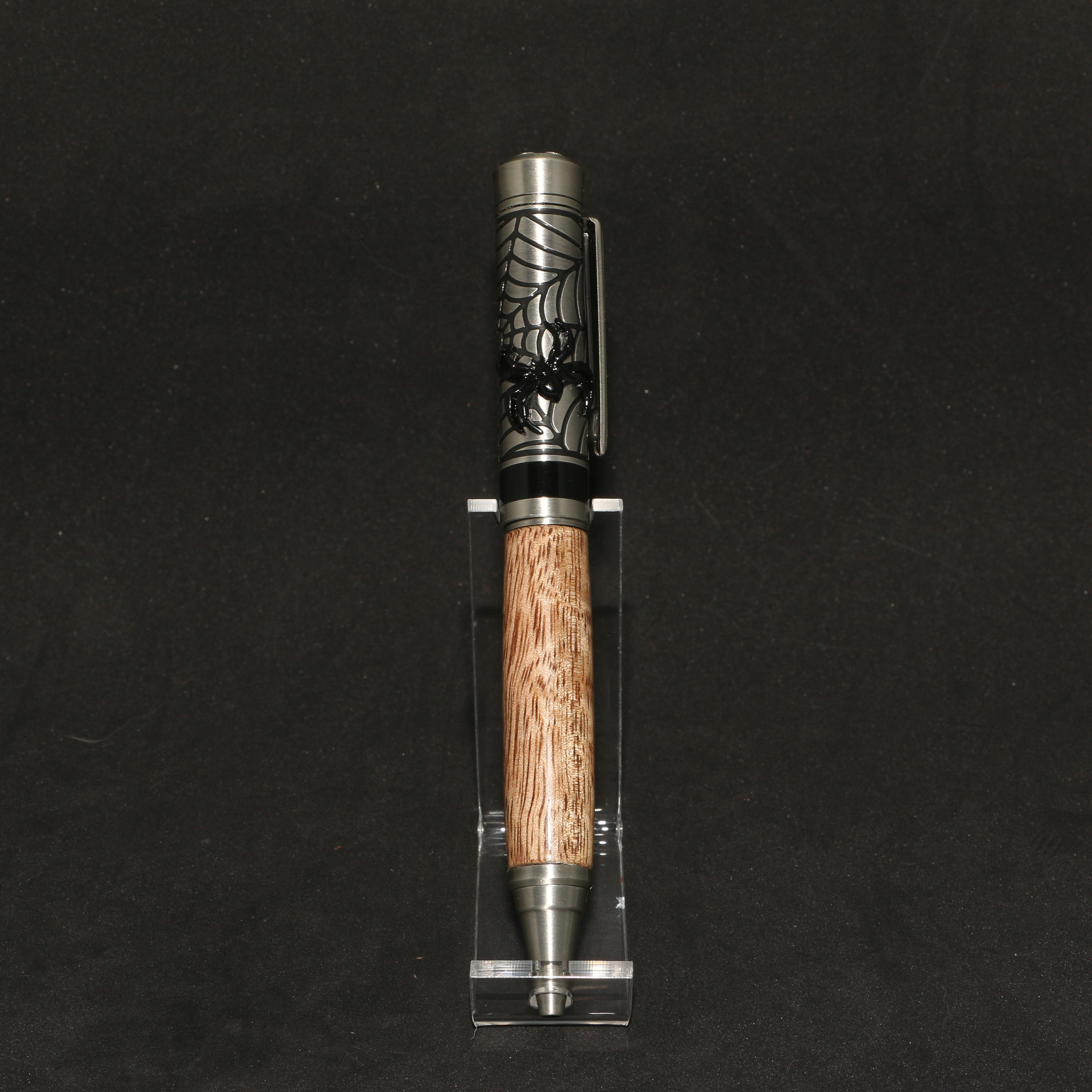 Mango Spider Twist Pen in Antique Pewter and Black Enamel - Etsy