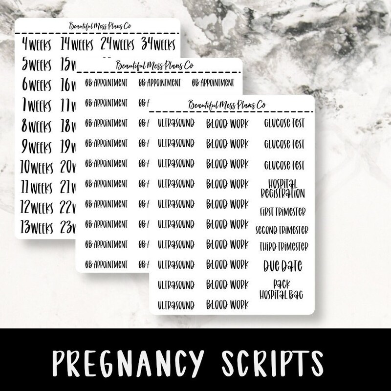 Pregnancy Stickers - Etsy
