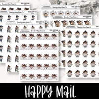 Cute Kawaii Happy Post Envelope Box Seal Thank You Stickers. Postage ...