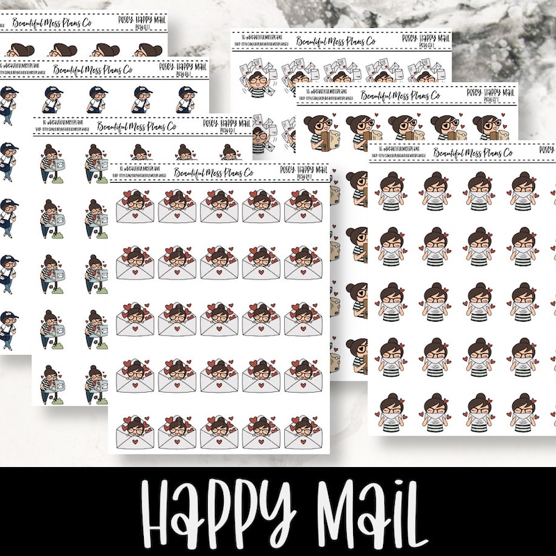 Happy Mail Stickers - Etsy