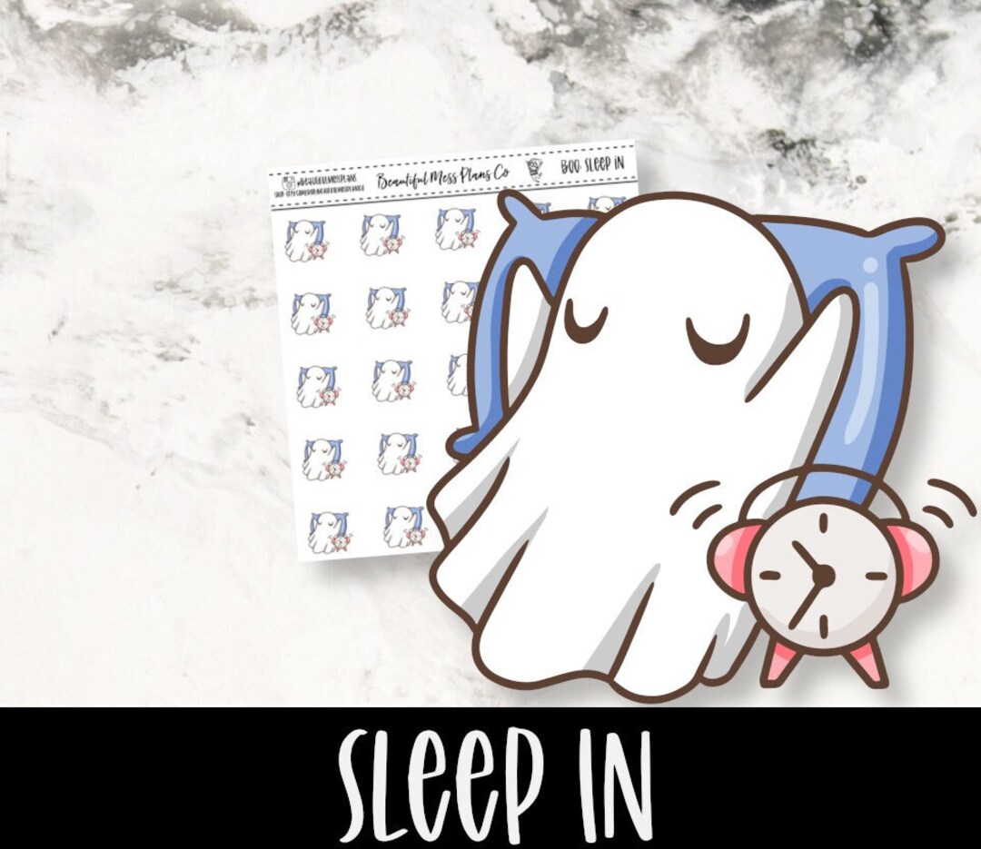 Boo: Sleep in // Planner Stickers // Character Stickers - Etsy