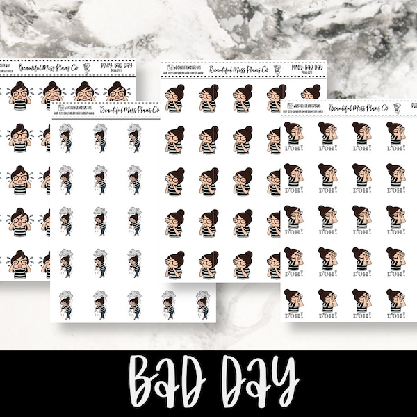 Bad Day Stickers - Etsy