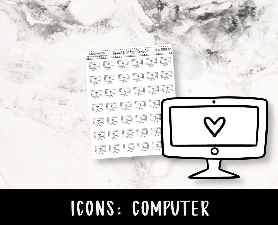 Computer Icons // Functional Stickers - Etsy