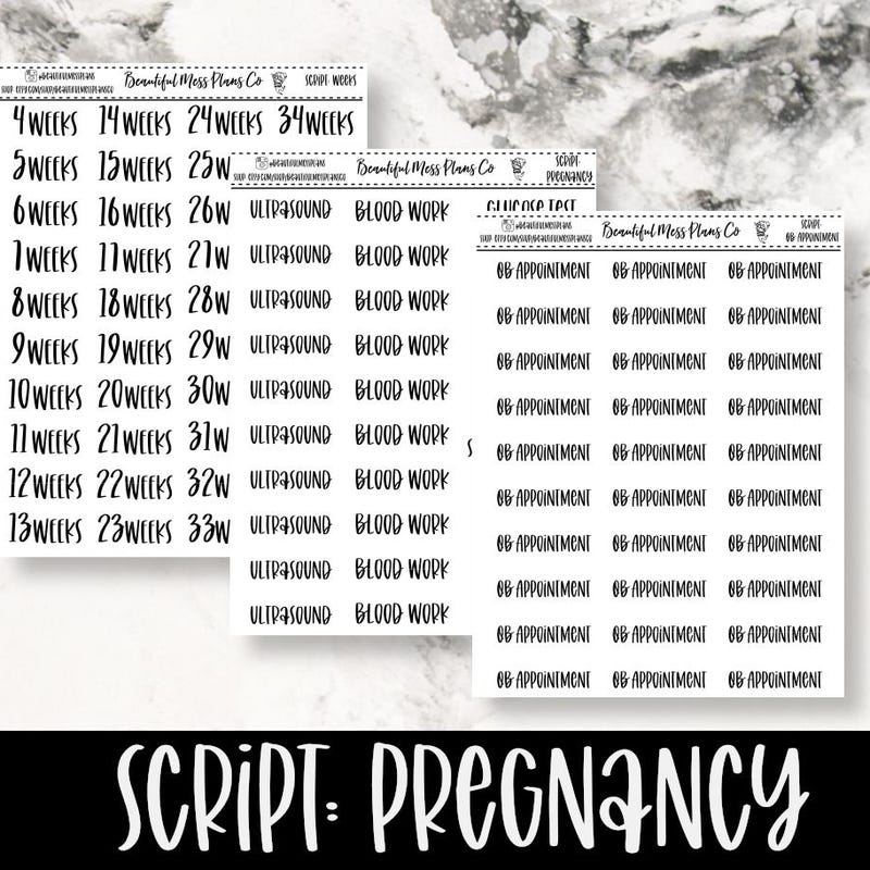 Pregnancy Stickers - Etsy