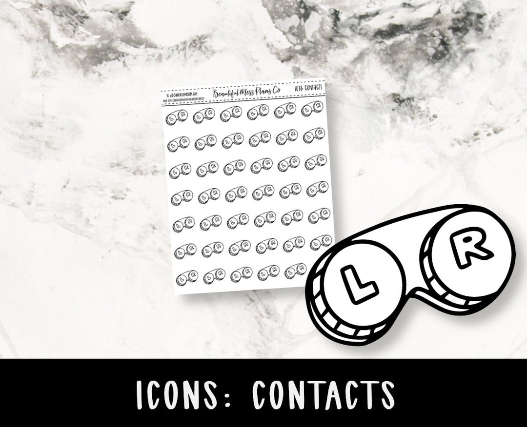 Contacts Icons // Functional Stickers - Etsy