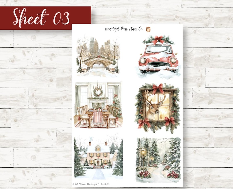 Warm Holidays // Journaling Kit // Planner Stickers // Journaling Kit ...