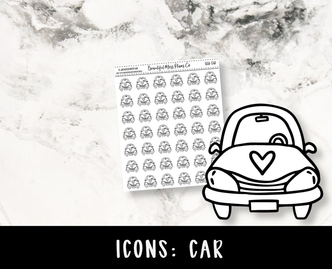 Car Icons // Functional Stickers - Etsy