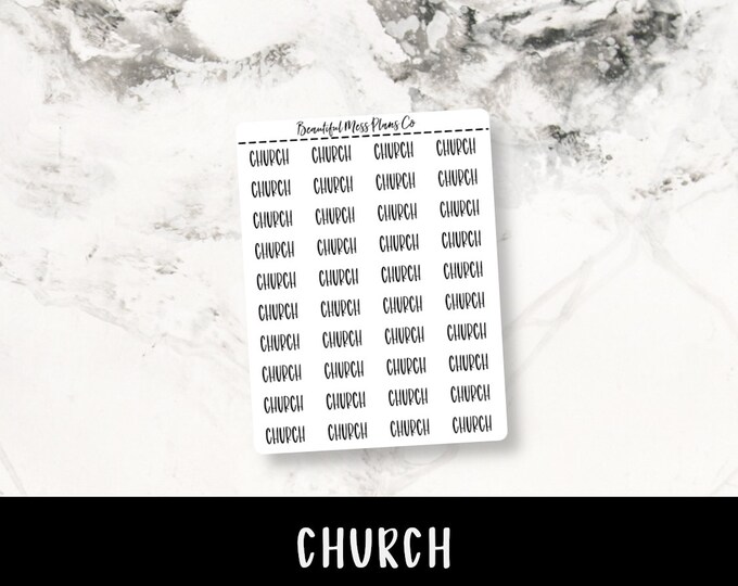 Church Functional Script Stickers S061 Script Word Stickers Stickers ...