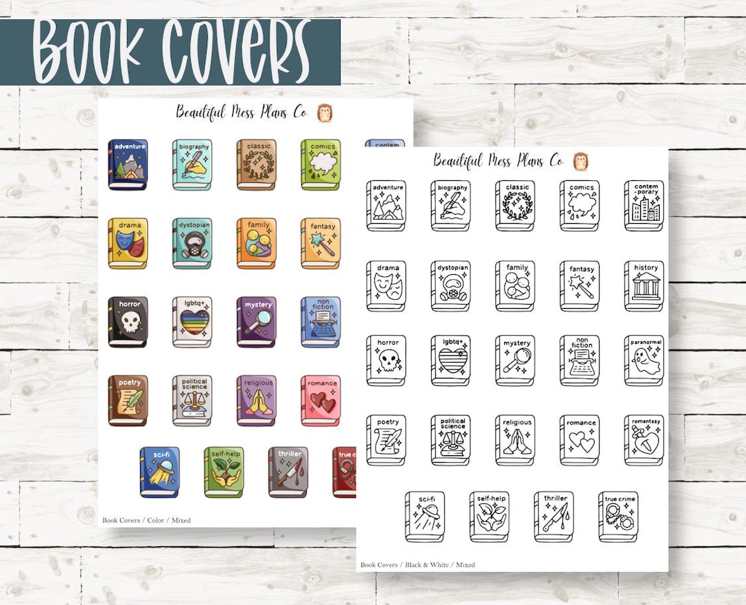 Book Covers // Reading Stickers // Book Stickers // Hobby Stickers ...