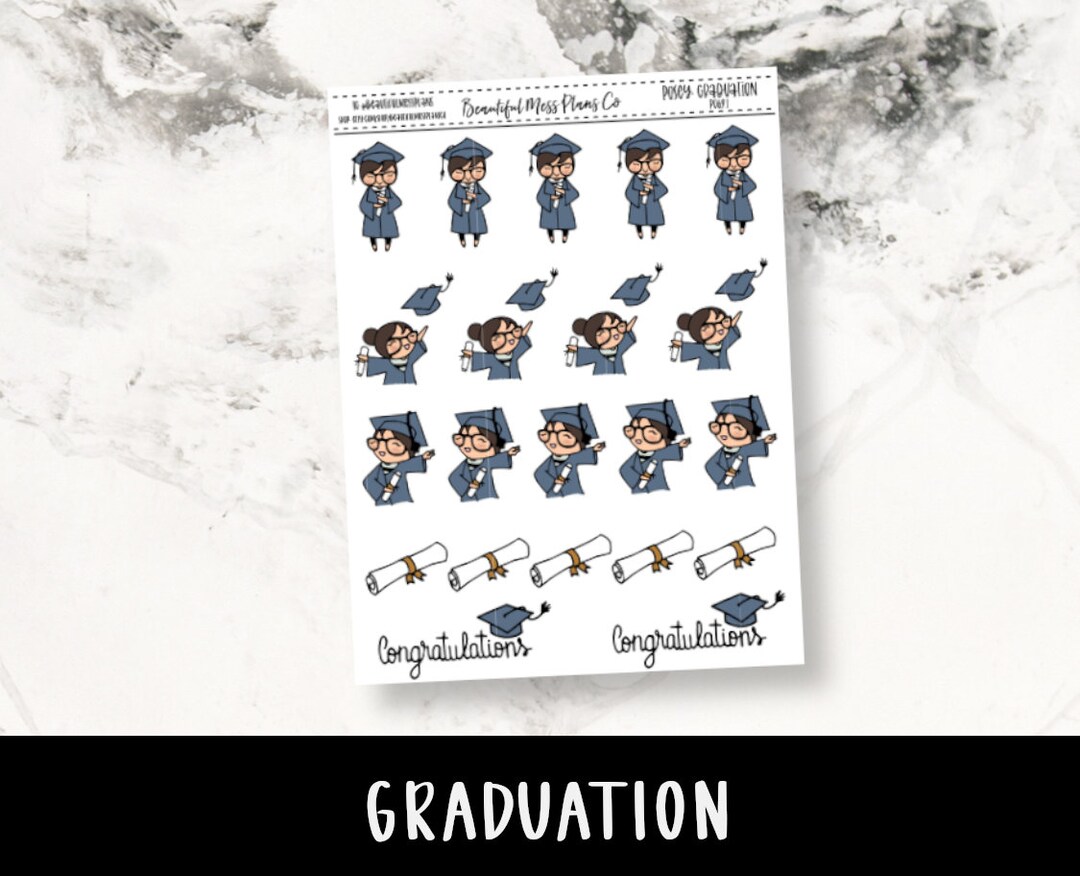 Posey: Graduation // Planner Stickers // Character Stickers ...