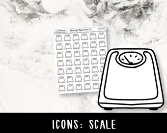NEW Colorful Scale/weigh in Round Icons Planner Stickers - Etsy