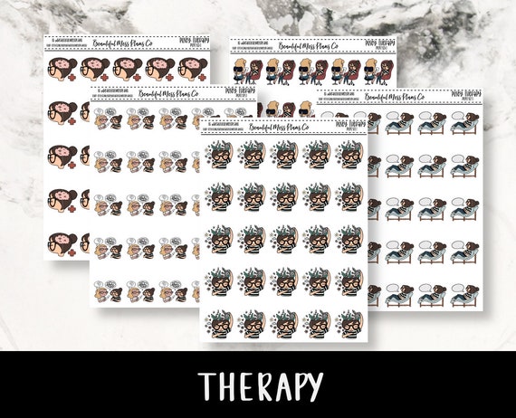 Posey: Therapy // Planner Stickers // Character Stickers // - Etsy