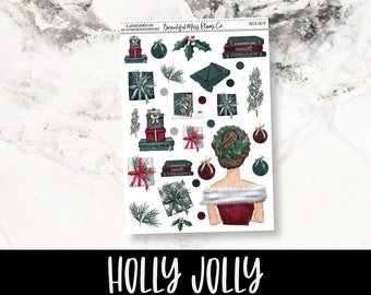 Planner Stickers Christmas Planner Girl Christmas Lights - Etsy