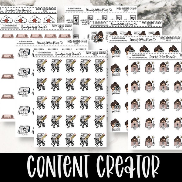 Content Creator Stickers - Etsy