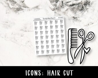 Mini Haircut Planner Stickers Erin Condren Happy Planner Functional ...