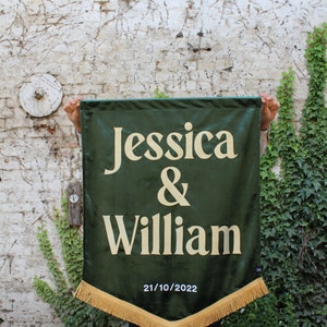 Custom Wedding Velvet Banner by Tara Collette Velvet Banner Flag ...