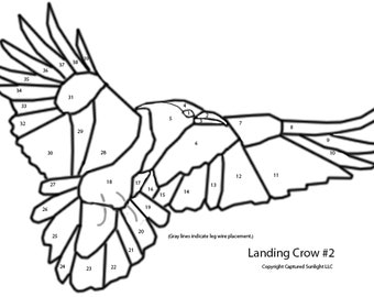 Stained Glass Crow Pattern - Etsy