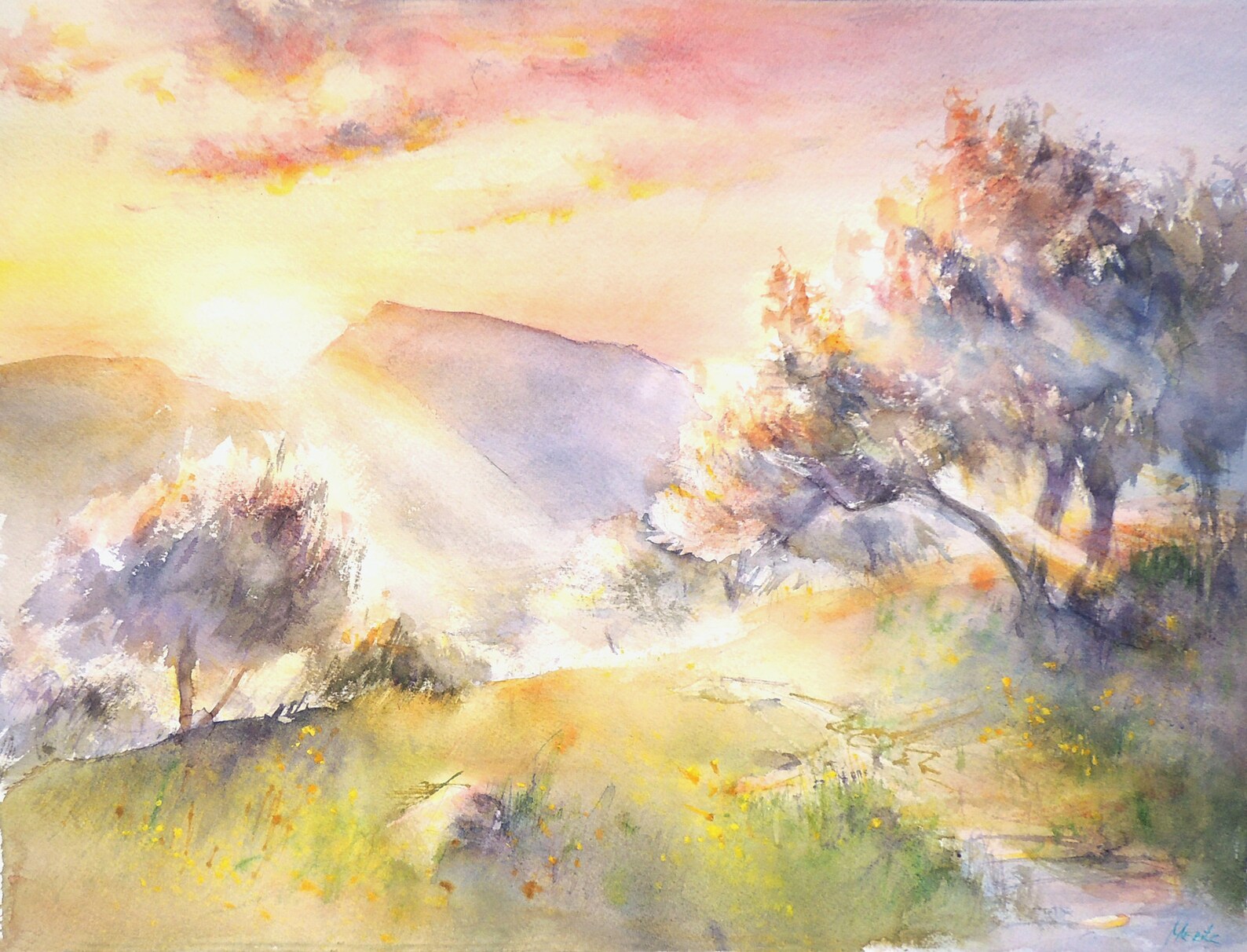 Commission Devon Coastal Wall Art Custom Sea Cliff Watercolor - Etsy