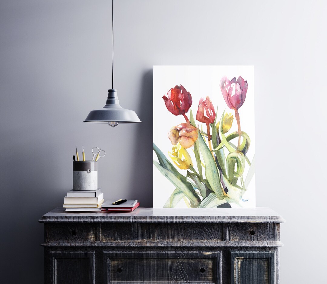 Tulip Flower Instant Download Print Red Tulip Printable - Etsy
