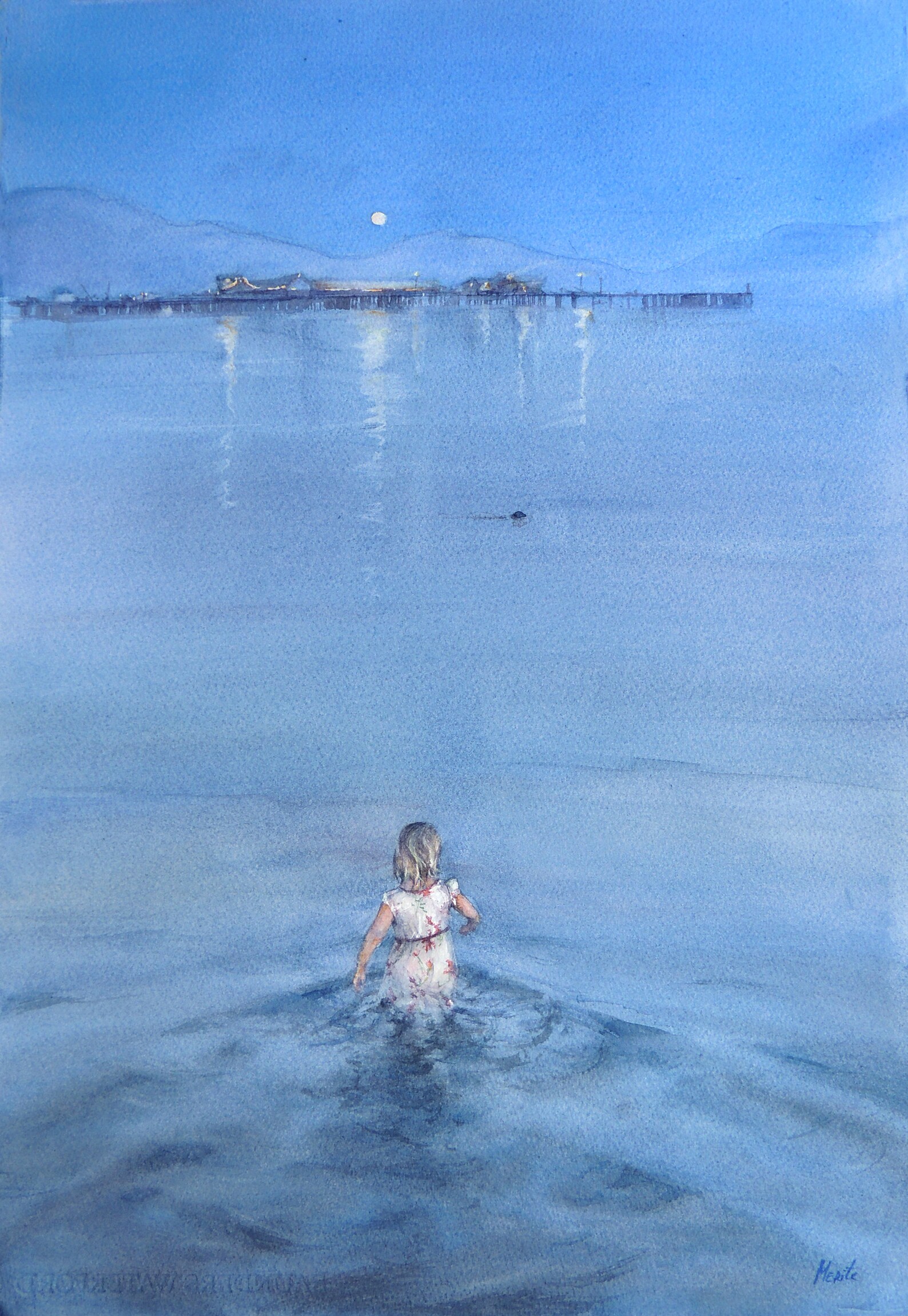 Commission Devon Coastal Wall Art Custom Sea Cliff Watercolor | Etsy