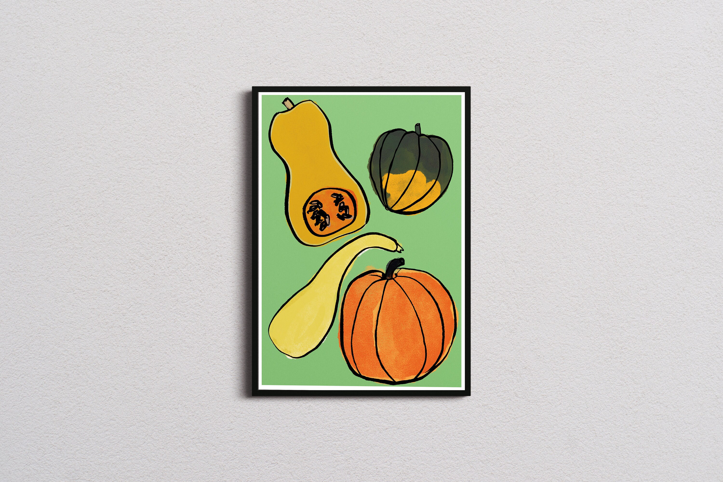Squash Kitchen Decor Print/ Instant Download Wall Art/ Healthy Food ...