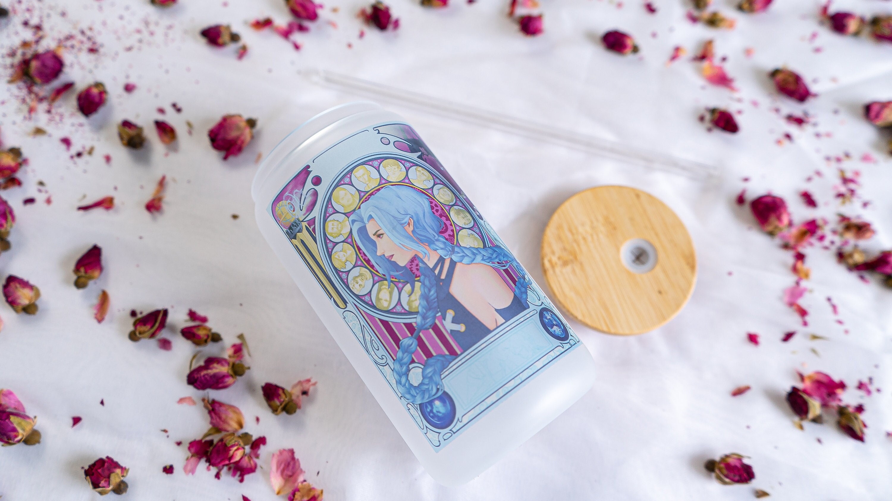 Jinx Arcane League of Legends Art Nouveau Alphonse Mucha Frosted ...